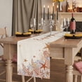 Brown Red Starfish Coastal Burlap Cotton Table Runner 16x72 Inches Long ...