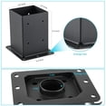 Post Anchors, 13GA Thick Solid Steel & Black Powder Coated,Deck Post ...