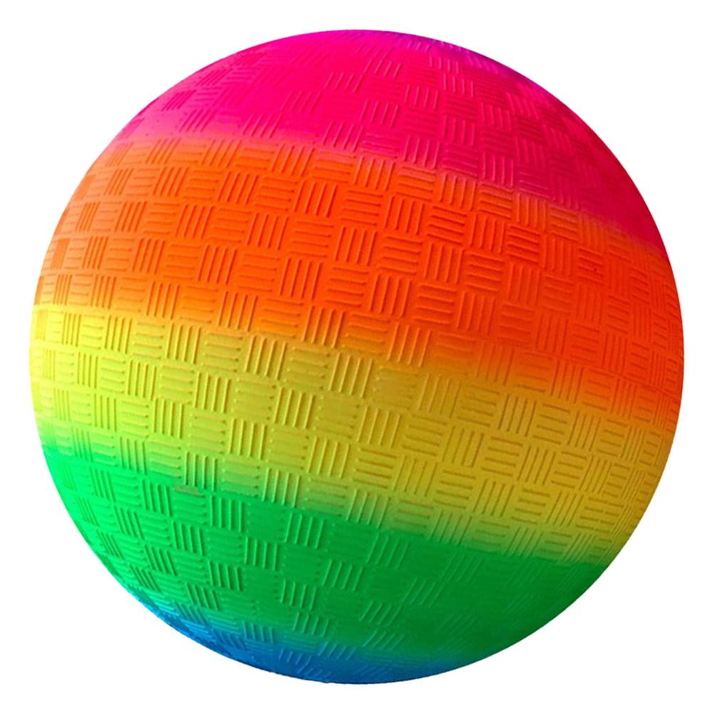 TureClos 8.5 Inch Gradient Rainbow Playground Ball for Kids Soft PVC ...