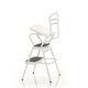 COSCO Stylaire Retro Chair + Step Stool with flip-up seat (white, one ...
