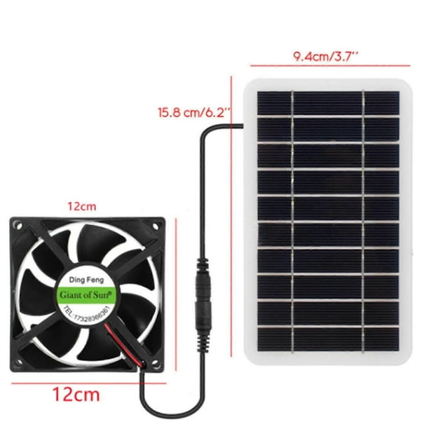 Solar Panel Powered Fan | Mini Ventilator 30W Exhaust Fan | Outdoor ...