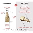 1/4 Inch NPT Brass Female Male Quick Connect Air Fittings and Air Hose ...
