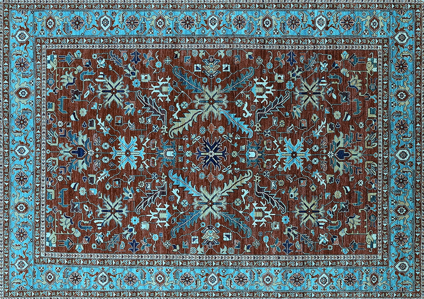 Ahgly Company Indoor Rectangle Oriental Light Blue Industrial Area Rugs ...
