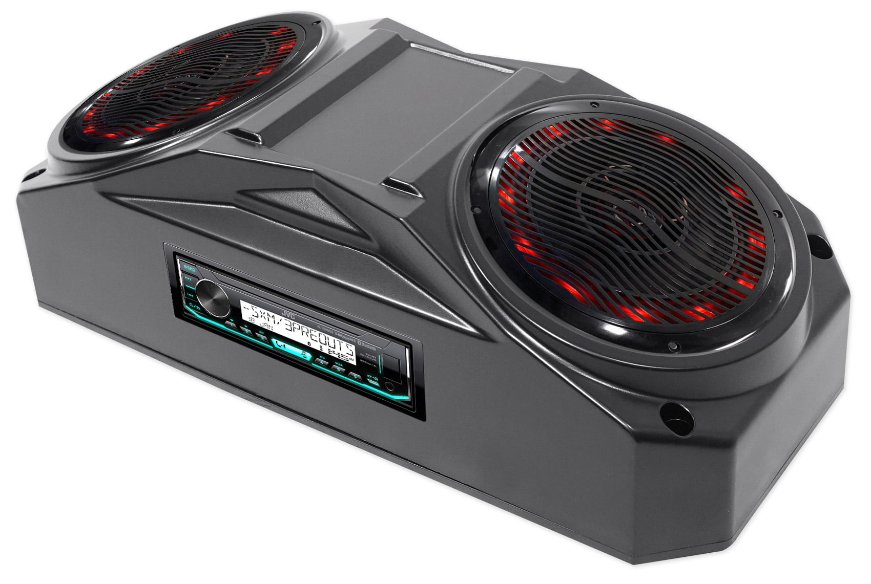 JVC Digital Media Bluetooth Receiver+6.5" Overhead LED Speakers 4 ATV ...