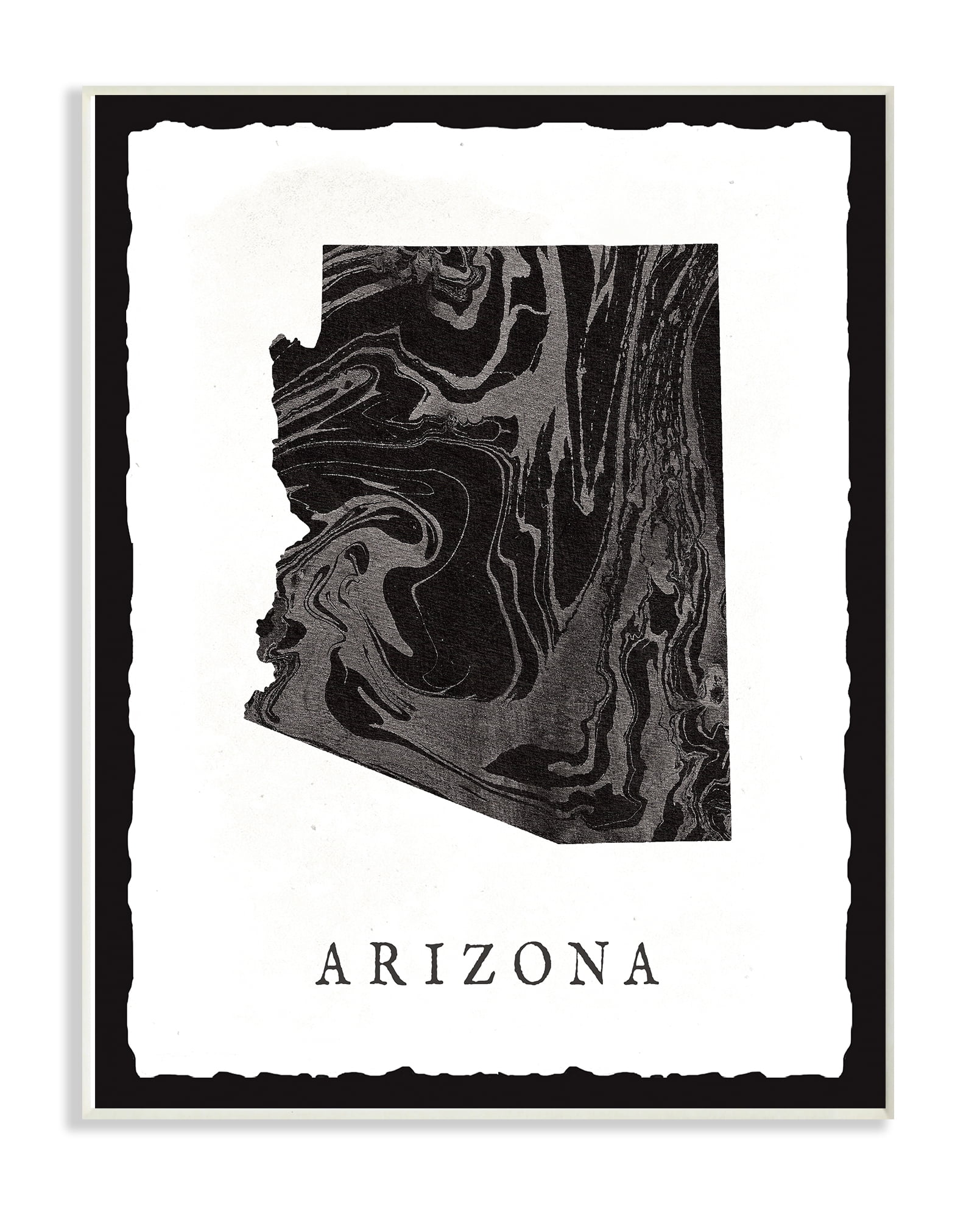 The Stupell Home Decor Collection Black and Grey Marbled Paper Arizona ...