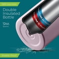 SipX™ 12 oz Insulated Water Bottle with Straw Lid – Leakproof Stainless ...