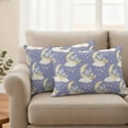 Cartoon Outdoor Throw Pillow Covers Set of 2, Dreamy Purple Cute ...