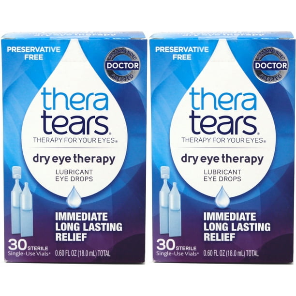 2 Pack - Thera Tears Lubricant Eye Drops, 30 Each - Walmart.com