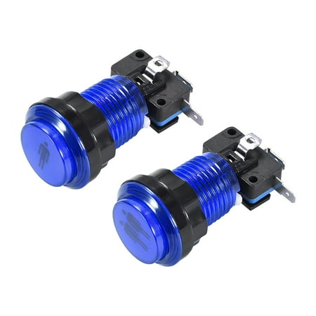 Game Push Button 33mm 12V LED Illuminated Push Button Switch with Micro switch1 2 Person Icon ...