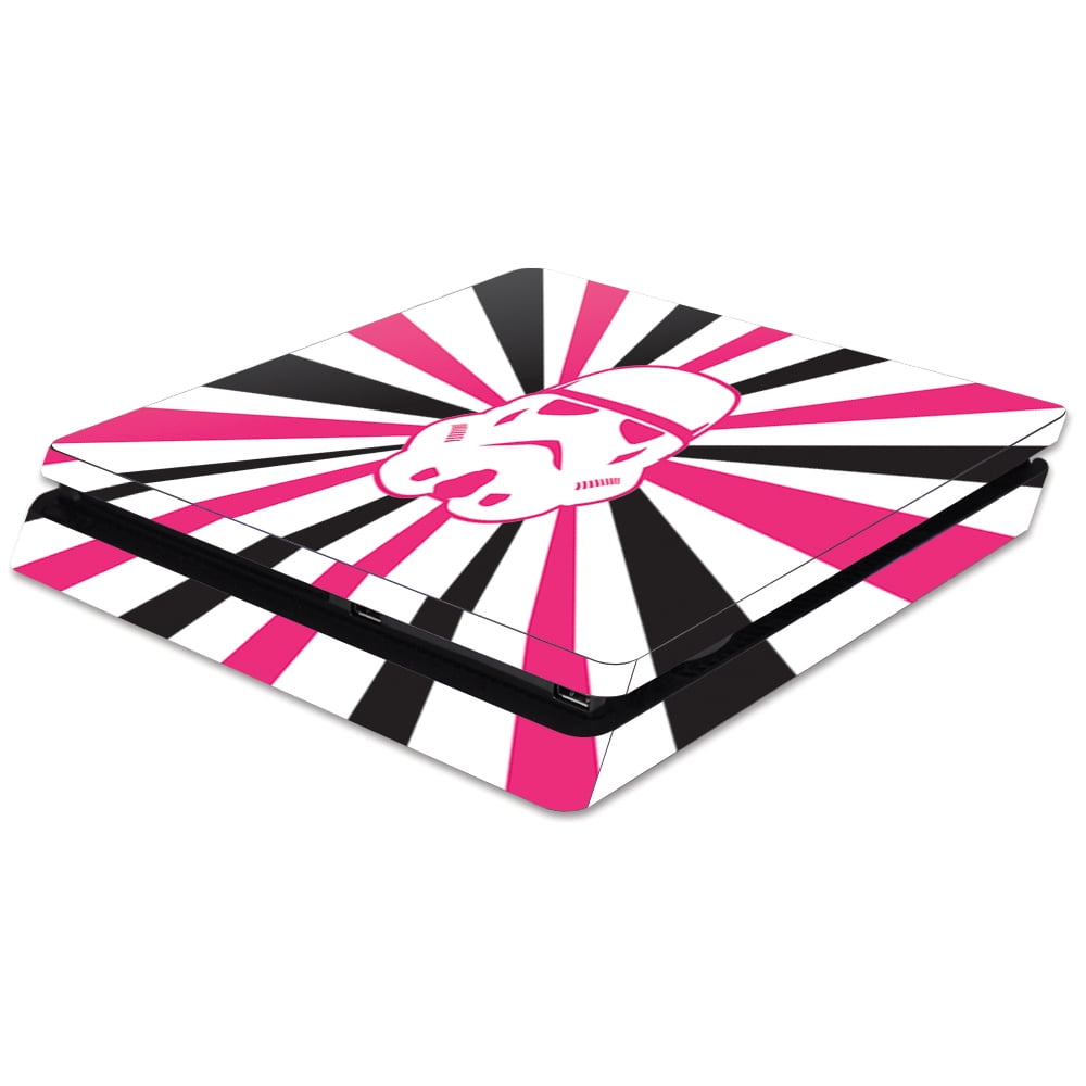 Skin Decal Wrap Compatible With Sony PS4 Slim Console Pink Star Rays ...