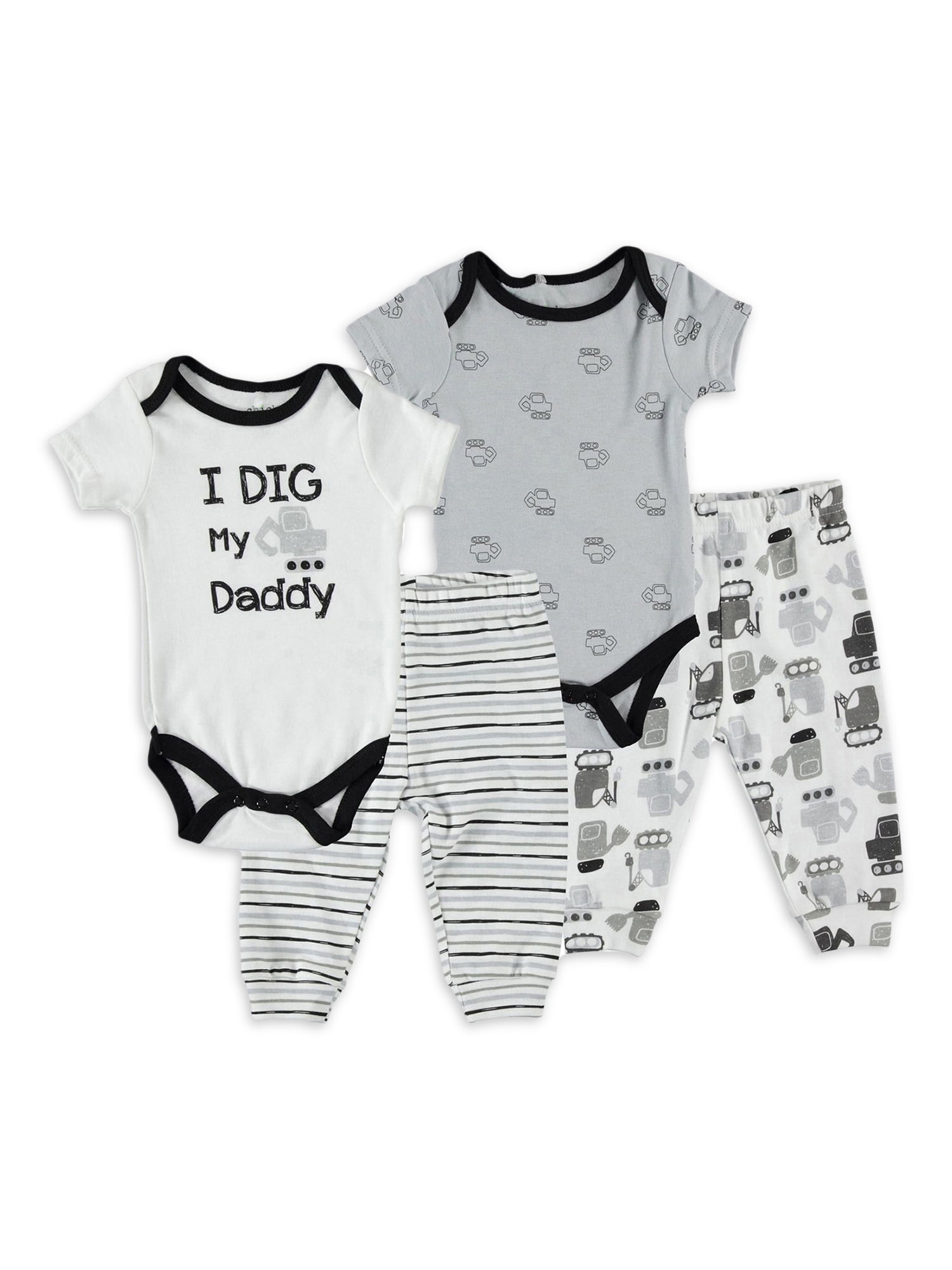 Chick Pea Baby Boy 4 PC Jogger Set, Sizes Newborn-9 Months - Walmart.com