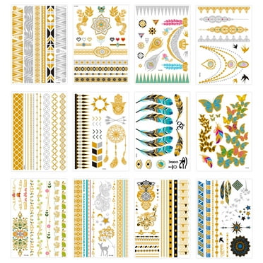 4 Sheets No Ragrets & Barbed Wire Halloween Temporary Tattoos ...