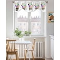Colorful Cactus Tie Up Valances Curtain, Polka Dot Kitchen Valances for ...