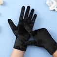 Autumn and Winter Women's Golden Velvet Gloves Elastic Velvet Gloves ...