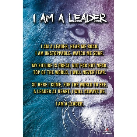 I Am A Leader Poster Leadership Quote Inspirational Wall Art Poem ...