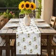 Table Runner Dresser Scarves 90 Inch Long,Yellow Poppy Flower Gray ...
