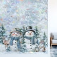 Christmas Snowman Privacy Window Film, Decorative Stained Glass Window ...