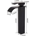 Bathroom Faucets Waterfall, Solid Brass Single Handle Hot and Cold ...
