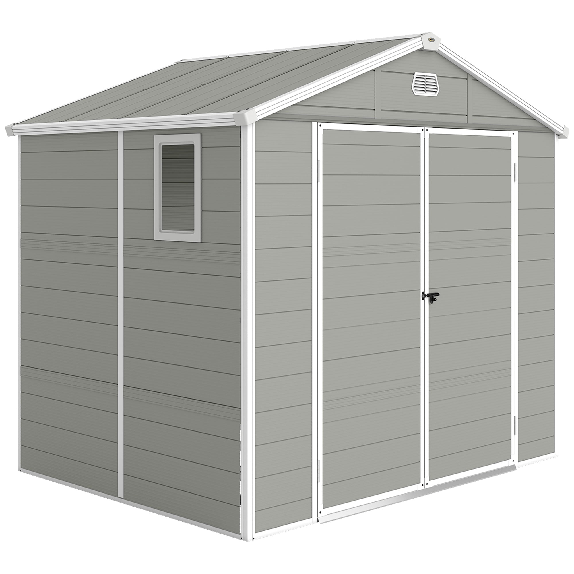 Click here for Outsunny 8 X 6 Plastic Garden Storage Shed With Ai... prices