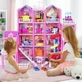 JoyStone DollHouse with Colorful Light, Pretend Play Toddler Doll House ...