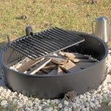 Titan Great Outdoors 24-in Steel Fire Ring with 15.5-in. x 19.5-in ...