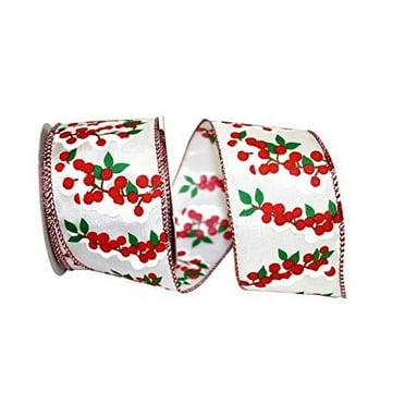 Wire Edged Snowman Friendly Face Natural Christmas Ribbon 2 1/2" 10 ...