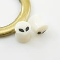 Pair of Ear Plugs made of Organic Horn Bone with Alien Design - Walmart.com