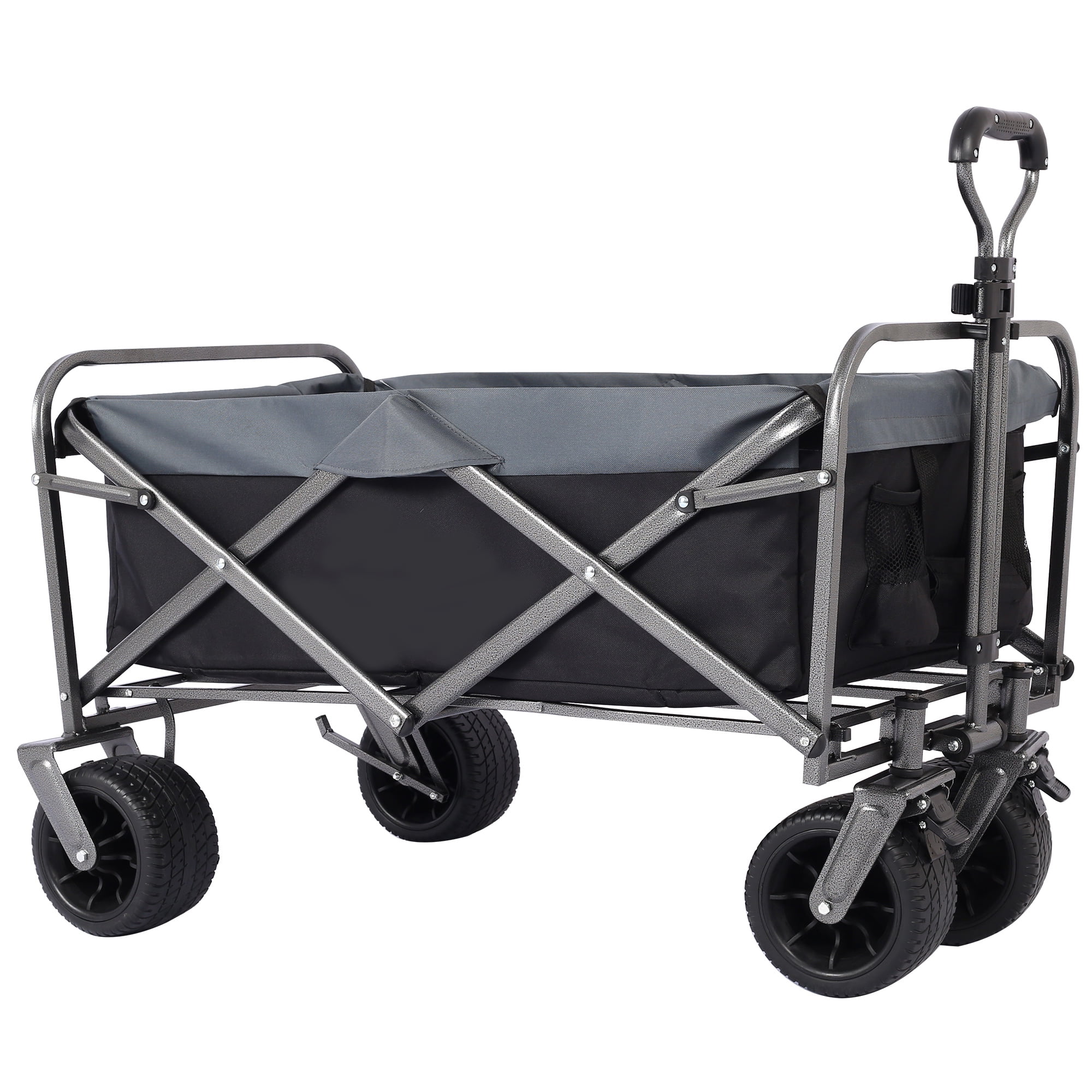 Heavy Duty 350 Lbs Capacity Collapsible Wagon, Outdoor Folding Camping ...