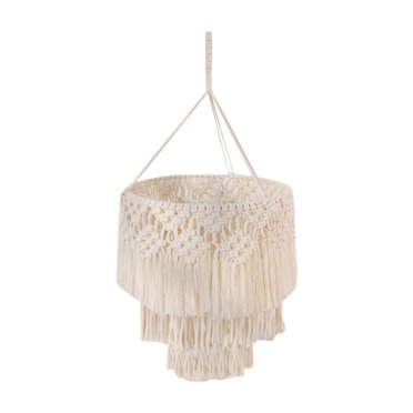 perfeclan Macrame Lamp Shade Hanging Light Cover Boho Ceiling Light ...