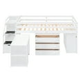 Harper & Bright Designs Twin Size Loft Bed with Retractable Writing ...