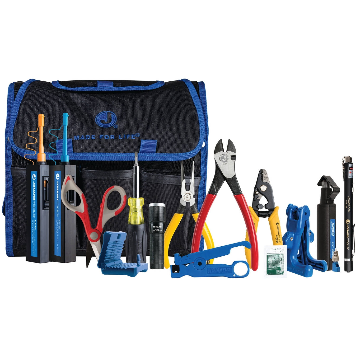 Jonard Tools TK-160, Fiber Prep Kit with Connector Cleaners & Visual ...