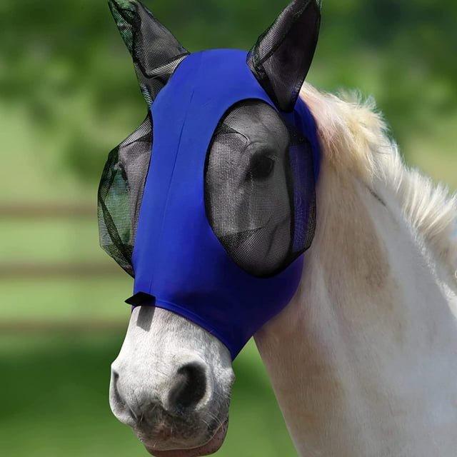 Harrison Howard Stretch, Breathable, UV Protective Fly Mask with Mesh ...