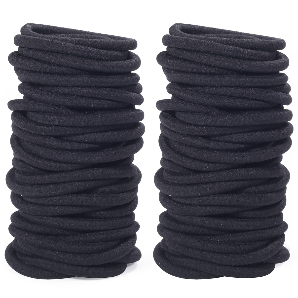6MM Womens Elastics Hair Tie, 80 Pieces Black Hair Ties for Thick and ...