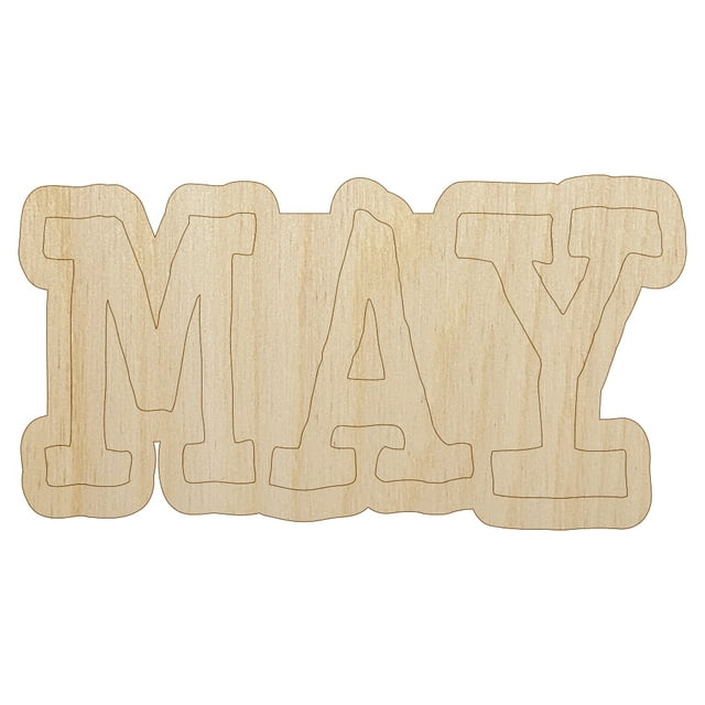 May Month Calendar Fun Text Wood Shape Unfinished Piece Cutout Craft ...