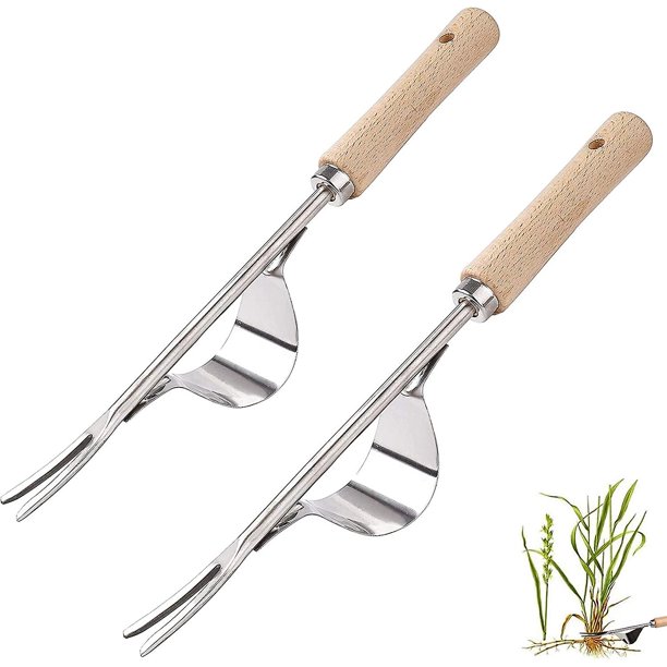 Manual Weed Killer Garden Tool Stainless Steel Weed Killer With Wood ...