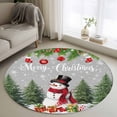 3.3ft Round Rug Grey Christmas Area Rugs for Living Room Bedroom ...