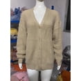 Aellinatey Womens Lady V-Neck Cardigan Sweater Long Sleeve Open Stitch ...