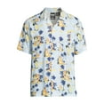 Bluey Men’s Hawaiian Print Button-Up Shirt with Short Sleeves, Sizes XS ...