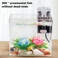 Eisoary Betta Fish Tank Aquarium Non-Slip Base 360 Degree Viewing ...