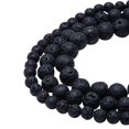 6mm Natural Black Lava Rock Stone Rock Gemstone Gem Round Loose Beads ...
