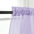 OVZME Purple Sheer Curtains 63 inch Length 2 Panels, Short Semi ...