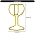 30Pcs Wine Glass Paper Clip Small Paperclips Metal File Clamp Book ...