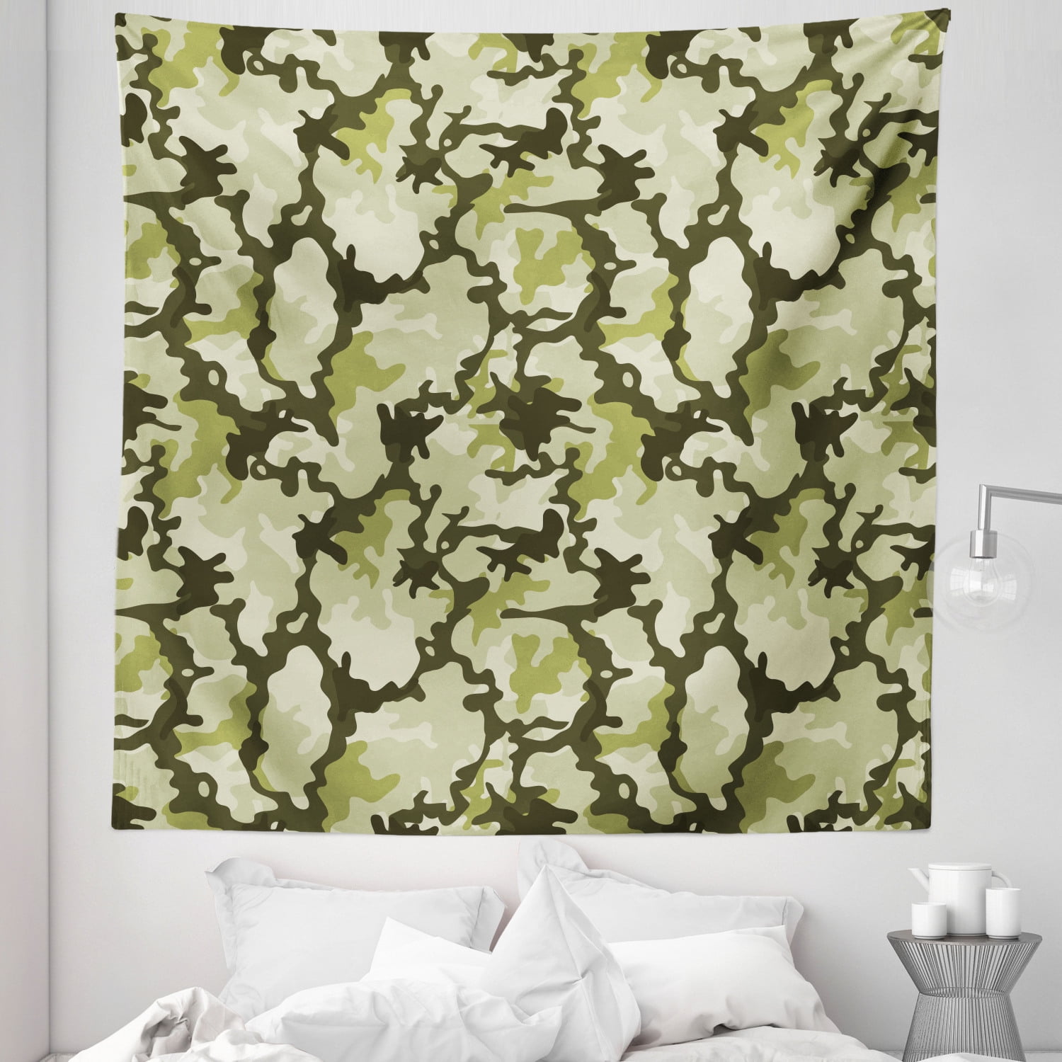 Green Tapestry, Pattern in Green Shades Background Woodland Wild Nature ...