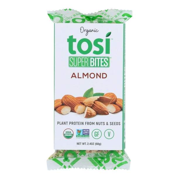 Tosi, Snack Bars, GMO Free, Almond, 12 Ct, 2.4 Oz - Walmart.com