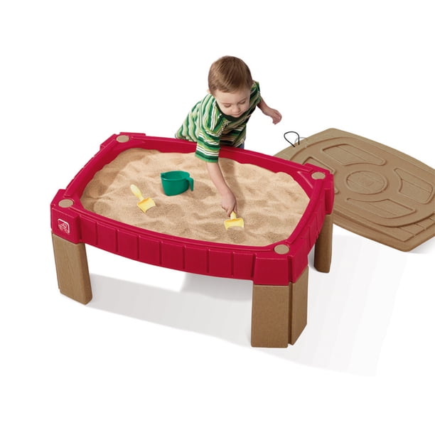 Step2 Outdoor Kids Naturally Playful Raised Lidded Sand Table with ...