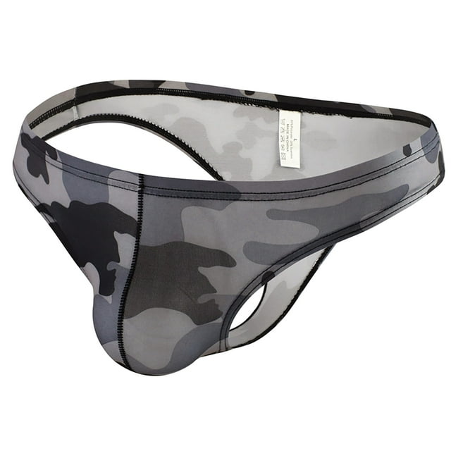 Biziza Mens Sexy Underwear Plus Size T Back Thongs Bulge Pouch G String
