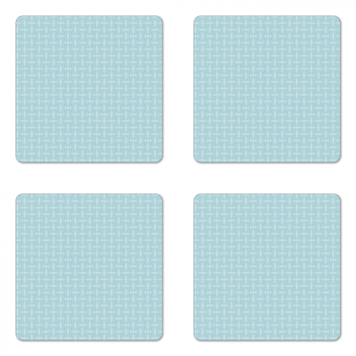 Modern Coaster Set of 4, Abstract Floral Geometric Mesh Pattern ...