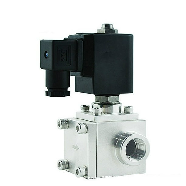 304 Stainless Steel High Pressure Car Wash Solenoid Valve 0~300 Bar NC Normally Closed Solenoid ...