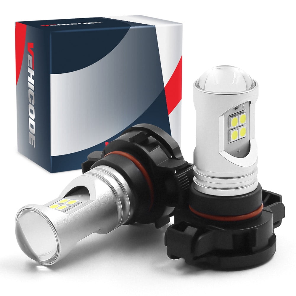 VEHICODE 2504 PSX24W LED Fog Light Bulb, 6000K White, 1800 Lumens, 12 ...