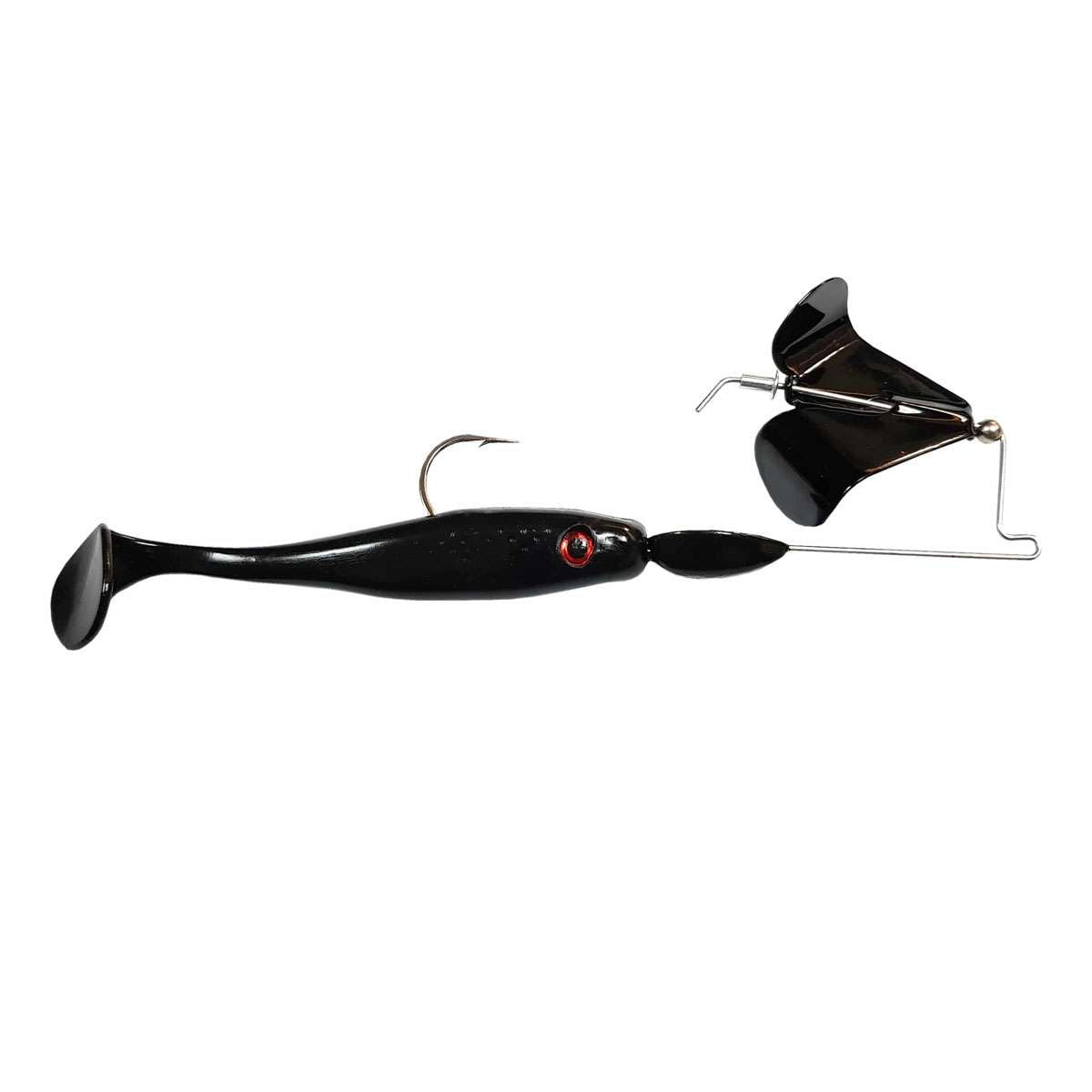 Big Bite Baits Suicide Buzz - 3/8 oz - Black Blade Black Shad ...